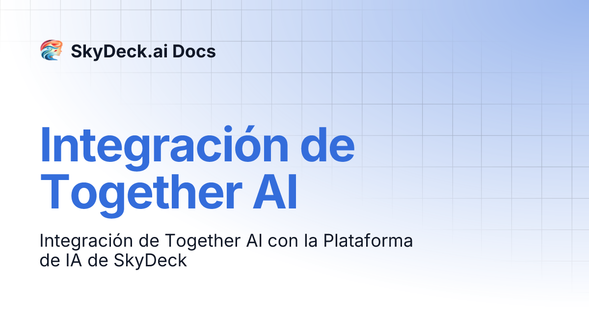 Integración de Together AI | SkyDeck.ai Docs