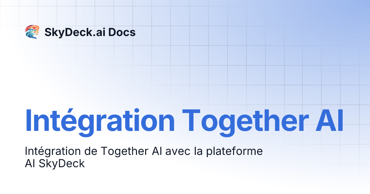 Intégration Together AI | SkyDeck.ai Docs
